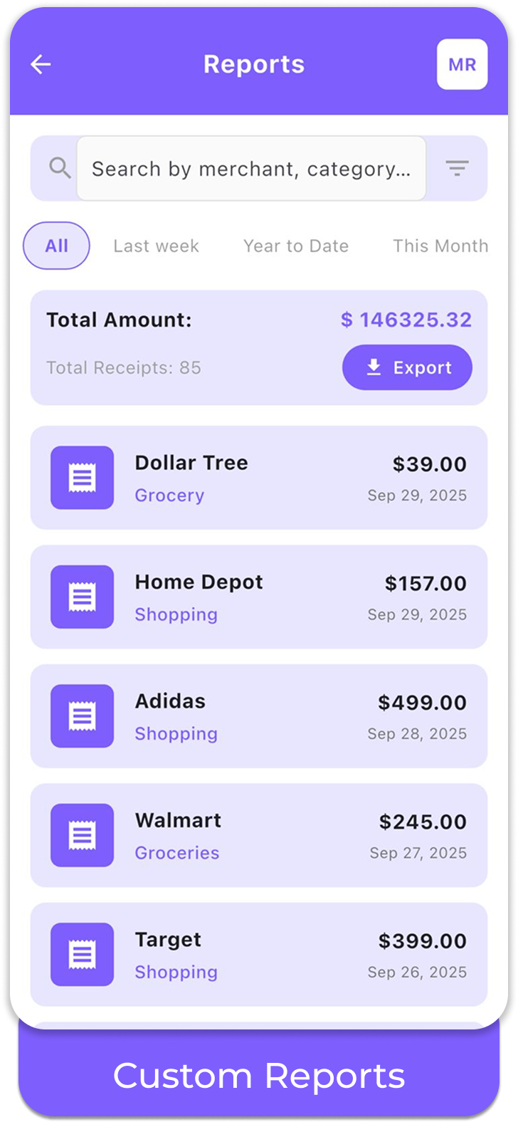 Manage Receipt App - AI Receipt Scanner & Expense Tracker
