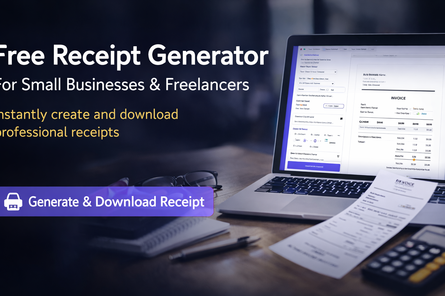Free Receipt Generator Online – Create & Download Receipts